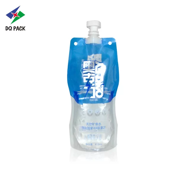Custom Drinking Water Bag Wholesale Spout Stand Up Pouches